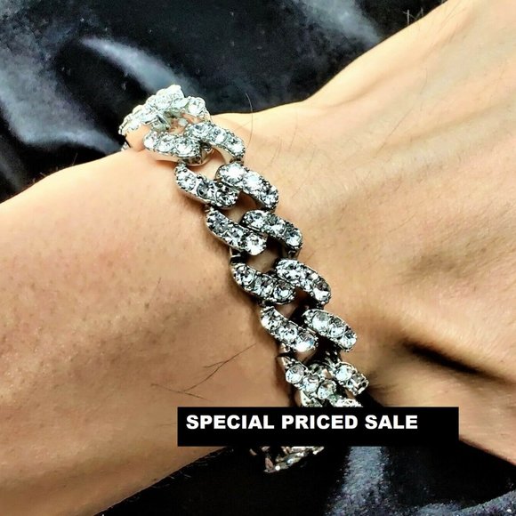 Accessories | Mens Hip Hop Iced Miami Cuban Link Chain Bracelet | Poshmark